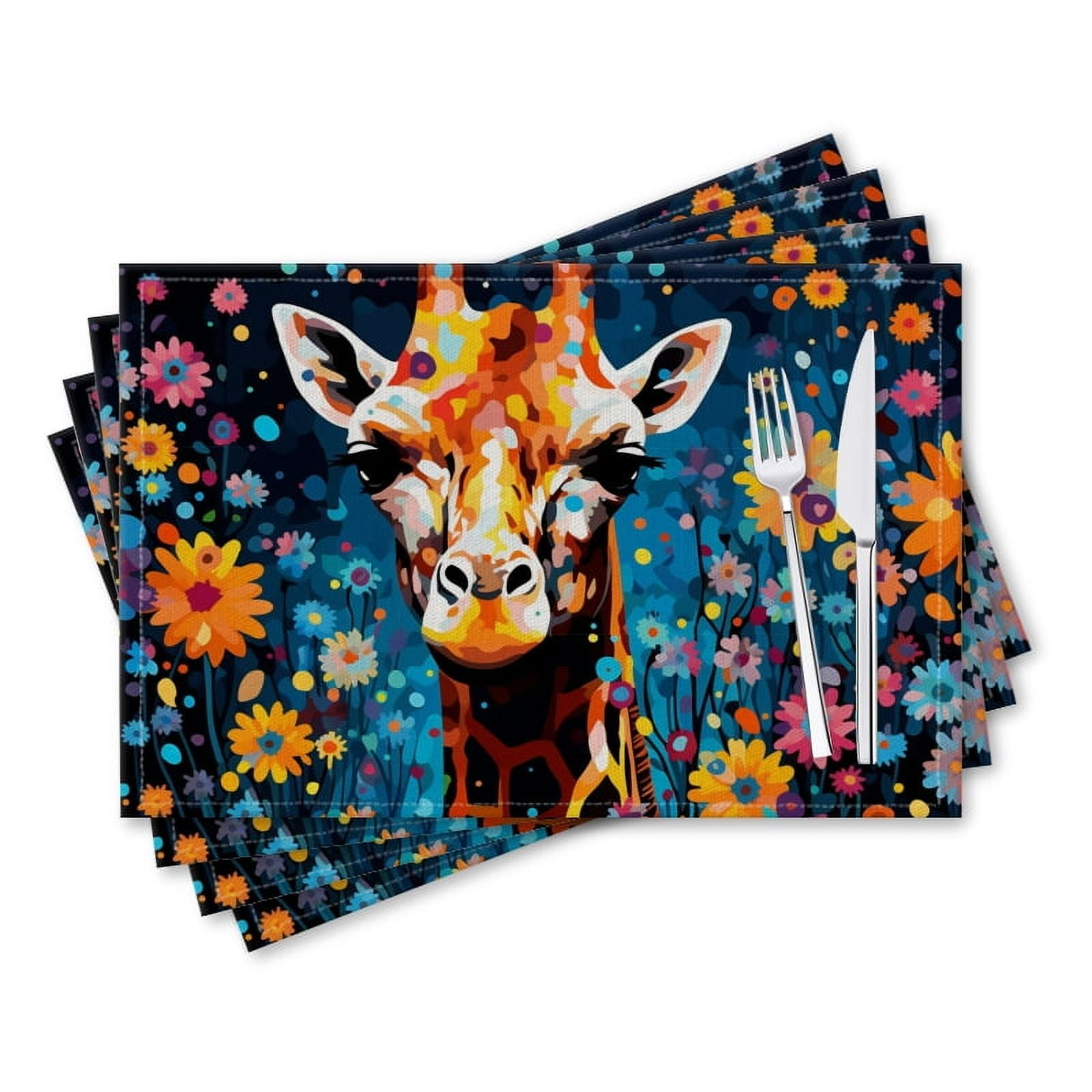 BaHomeck placemats Set of 4 rectangle Linen Cotton Placemats for Dining ...