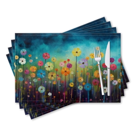 BaHomeck placemats Set of 4 rectangle Linen Cotton Placemats for Dining ...