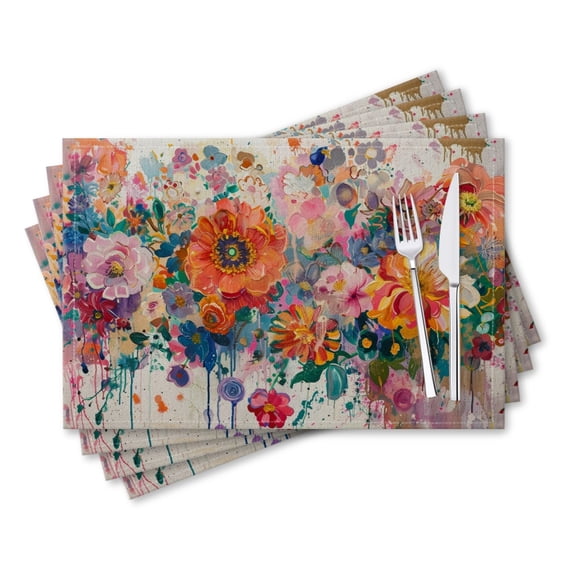 BaHomeck placemats Set of 4 rectangle Linen Cotton Placemats for Dining ...