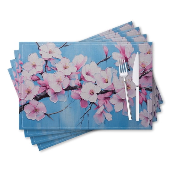 BaHomeck placemats Set of 4 rectangle Linen Cotton Placemats for Dining ...