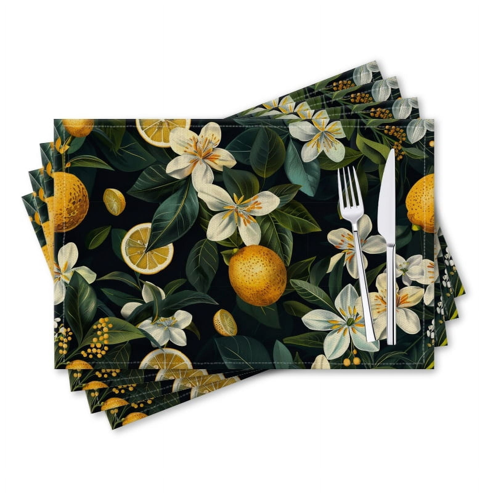 BaHomeck placemats Set of 4 rectangle Linen Cotton Placemats for Dining ...