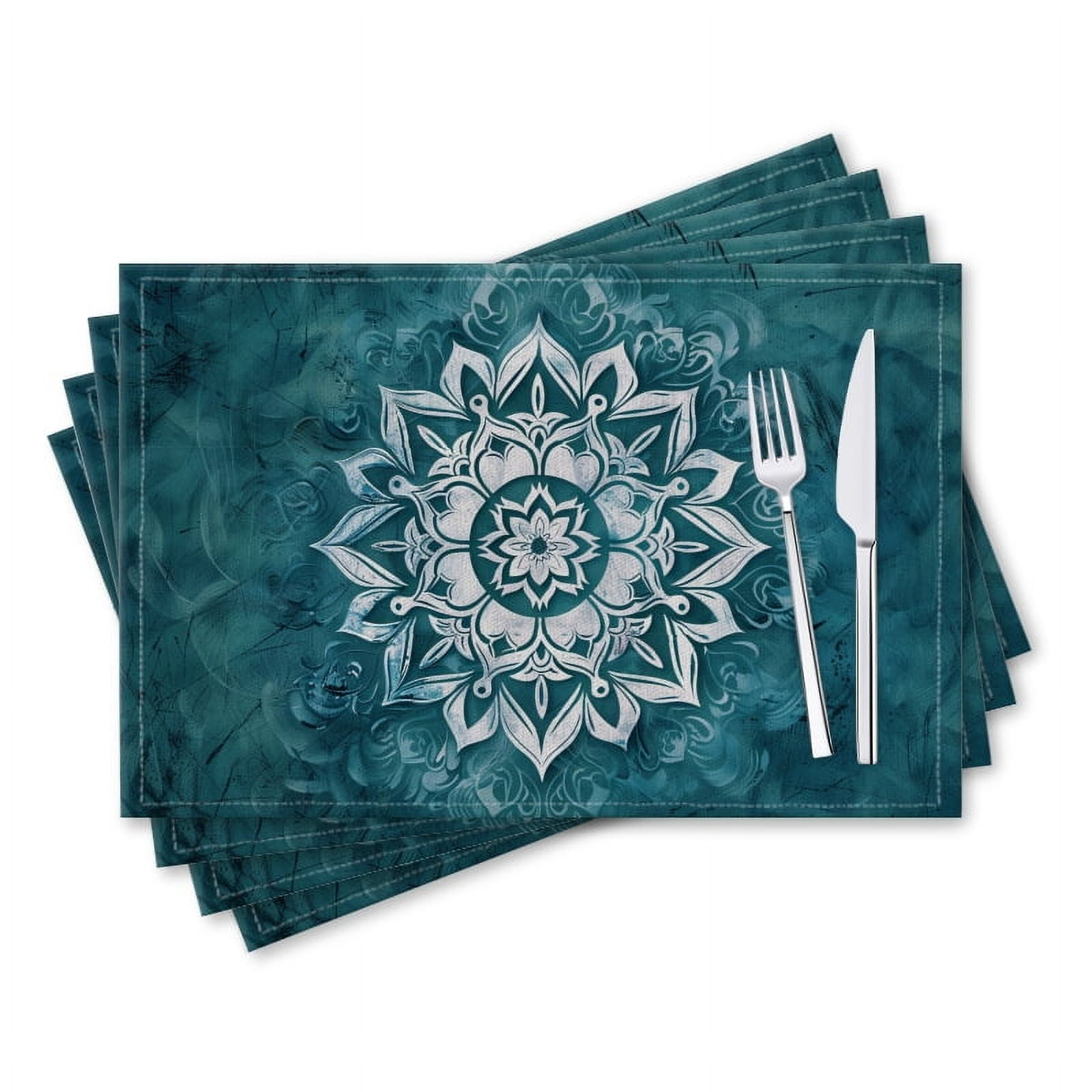 BaHomeck placemats Set of 4 rectangle Linen Cotton Placemats for Dining ...