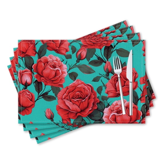 BaHomeck placemats Set of 4 rectangle Linen Cotton Placemats for Dining ...
