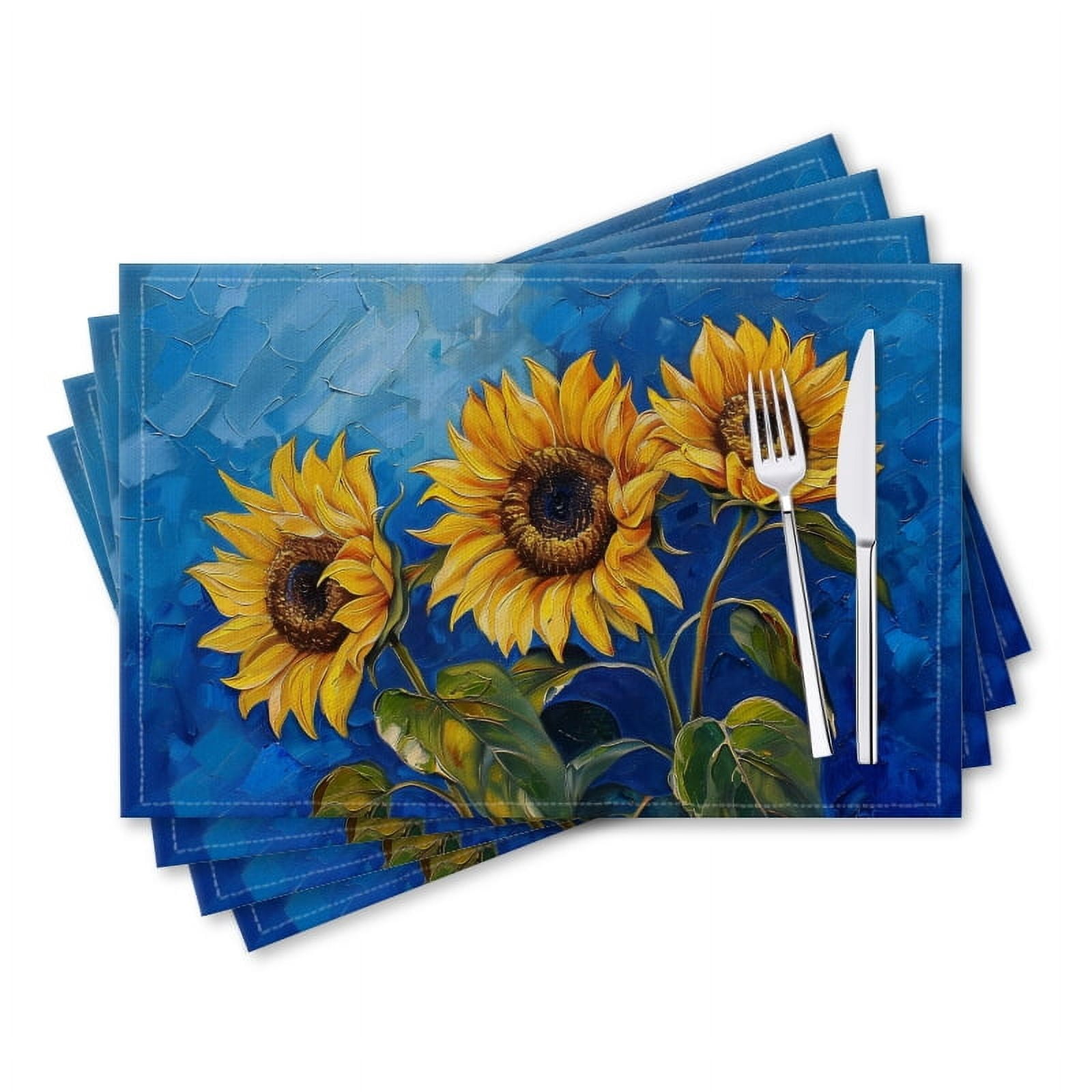 BaHomeck placemats Set of 4 rectangle Linen Cotton Placemats for Dining ...