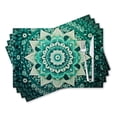 BaHomeck placemats Set of 4 rectangle Linen Cotton Placemats for Dining ...