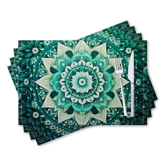 BaHomeck placemats Set of 4 rectangle Linen Cotton Placemats for Dining ...