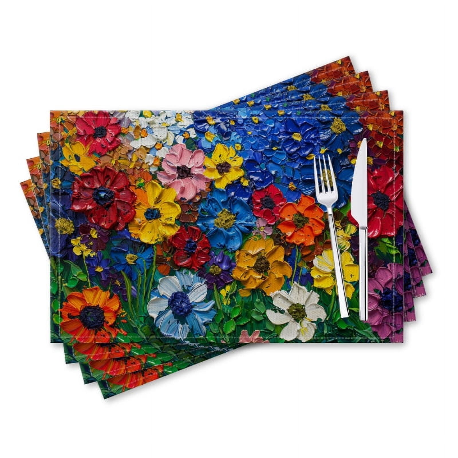 BaHomeck placemats Set of 4 rectangle Linen Cotton Placemats for Dining ...
