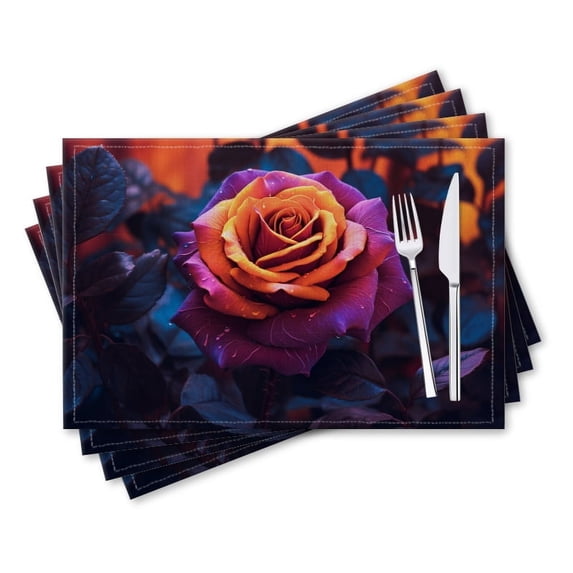 BaHomeck placemats Set of 4 rectangle Linen Cotton Placemats for Dining ...