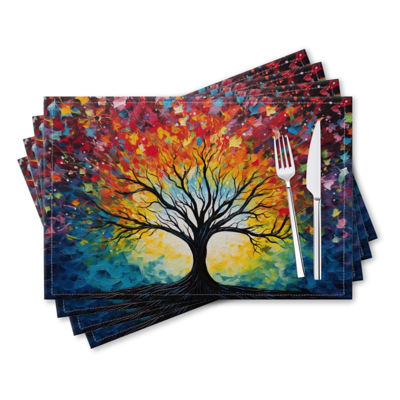 BaHomeck placemats Set of 4 rectangle Linen Cotton Placemats for Dining ...