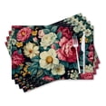 BaHomeck placemats Set of 4 rectangle Linen Cotton Placemats for Dining ...