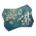BaHomeck placemats Set of 4 rectangle Linen Cotton Placemats for Dining ...