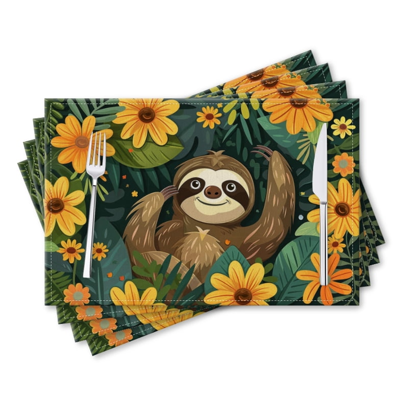 BaHomeck placemats Set of 4 rectangle Linen Cotton Placemats for Dining ...