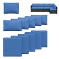 BaPiPro 11 Pack Navy Blue Outdoor Patio Sofa Cushion Replacement Covers ...