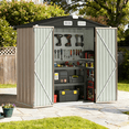 BaPiPro 6.2x4 FT Outdoor Storage Shed with Integrated Base - Heavy-Duty ...