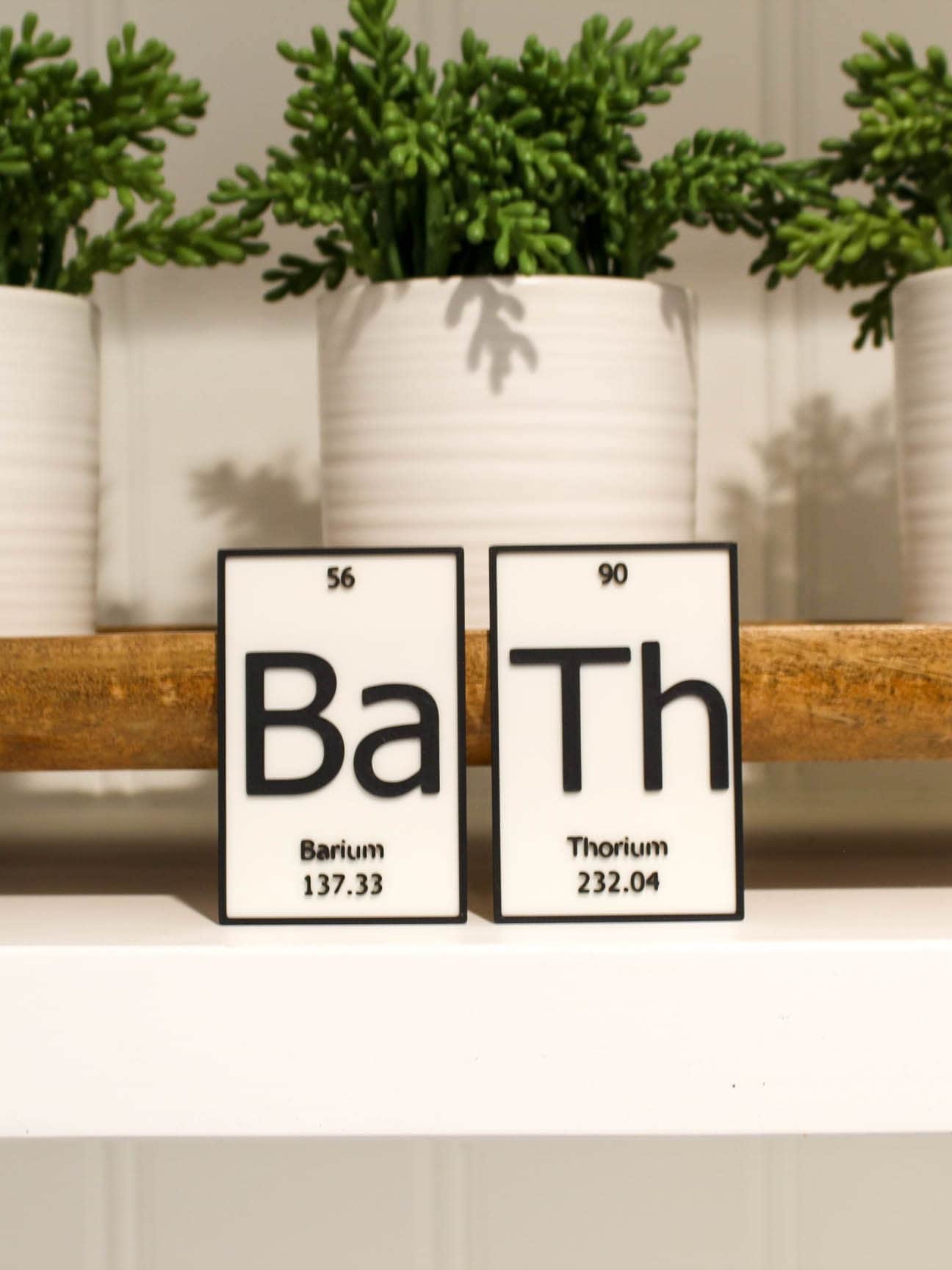 BaTh | Periodic Table of Elements Wall, Desk or Shelf Sign - Walmart.com