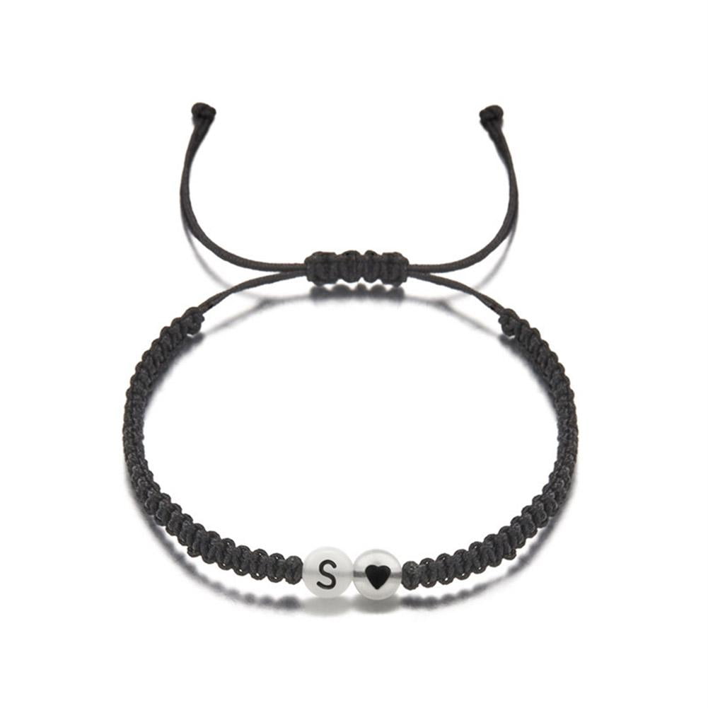 BaYuYPOO New 26-letter Hand-woven Luminous Bracelet Couples Knit ...