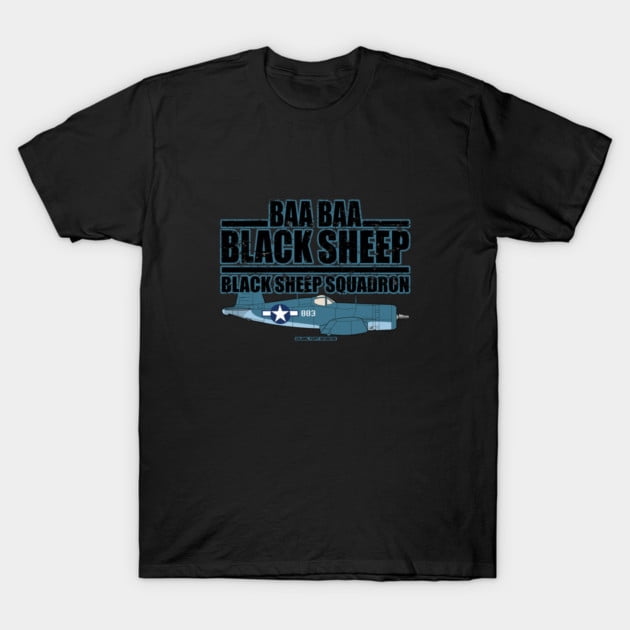Baa Baa Black Sheep Squadron Military Aviation Warbird Fighter Unisex T ...