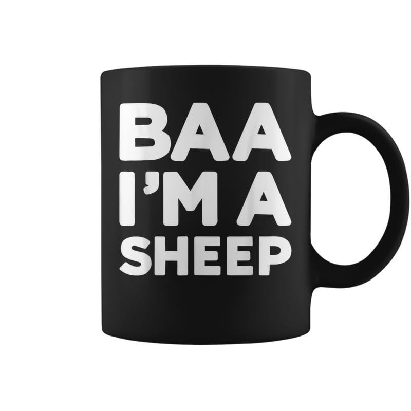 Baa Im A Sheep Lazy Diy Costume For Halloween Party Coffee Mugs ...