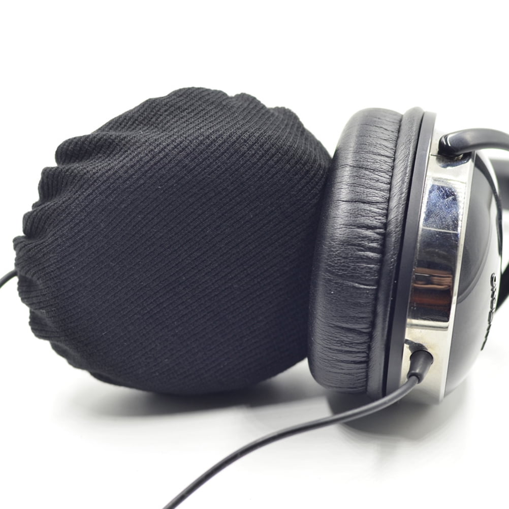 Baade 2pcs Stretchable Fabric Headphone Covers Washable Sanitary Ear ...