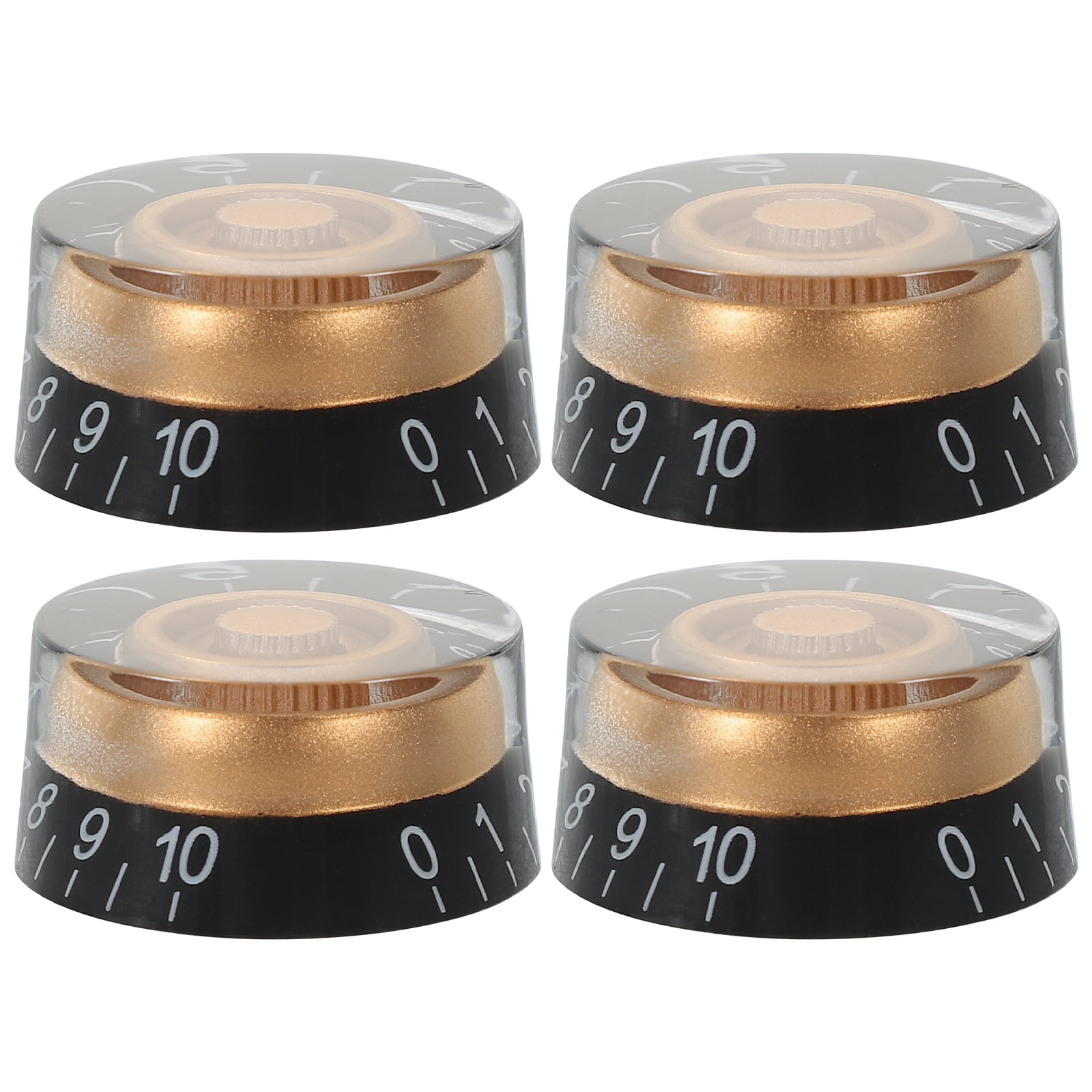 Baade 4pcs Black Gold Control Knob Acrylic Knob with White Word for ...