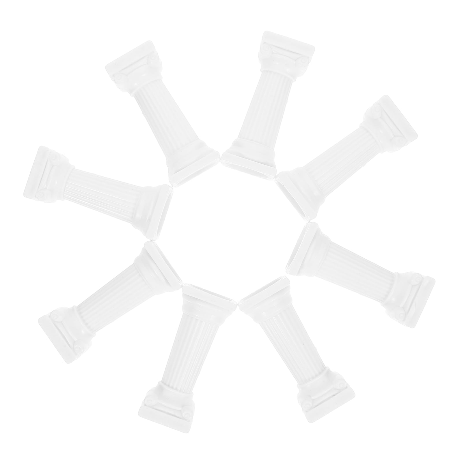 Baade 8 Pcs Roman Pillar Cake Stand Cake Pillar Support Pans Plastic ...