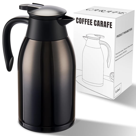 Baalaka 68oz Thermal Coffee Carafe Stainless Steel, Coffee Carafes for ...