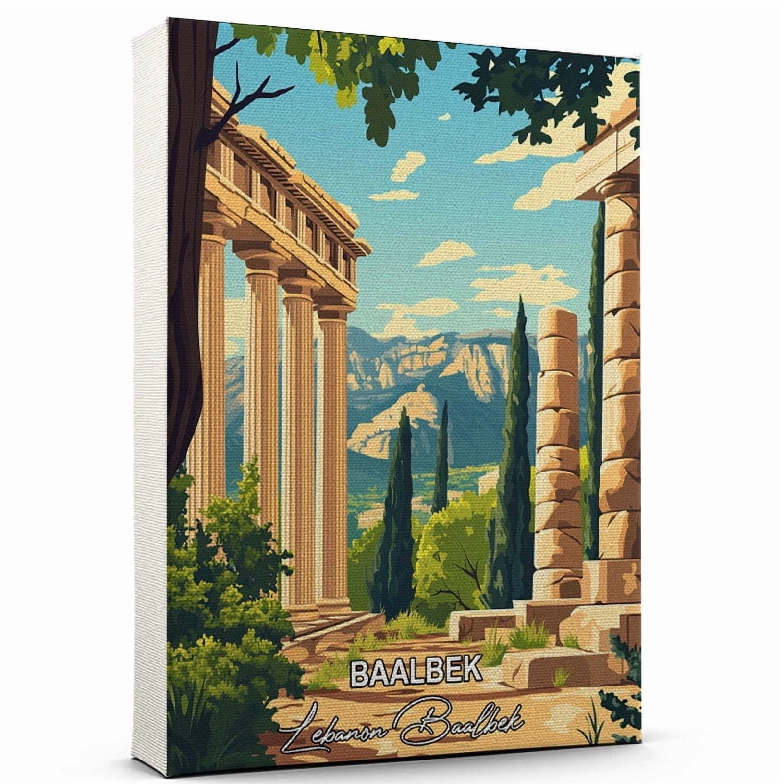 Baalbek Travel Canvas Wall Art – Lebanon Baalbek Canvas – Travel ...