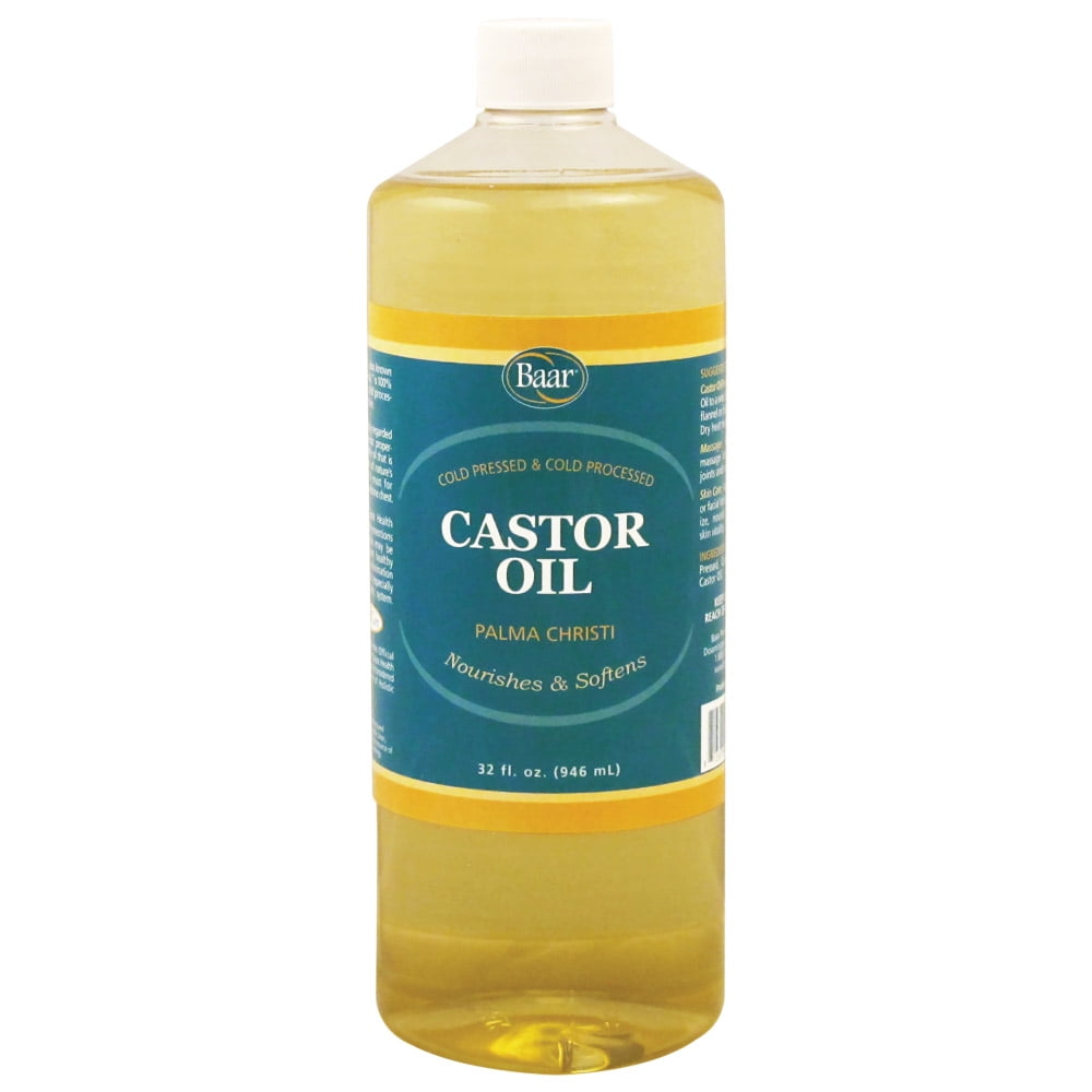 Baar All Natural Cold Pressed Castor Oil, 32 oz - Ideal for Digestive ...