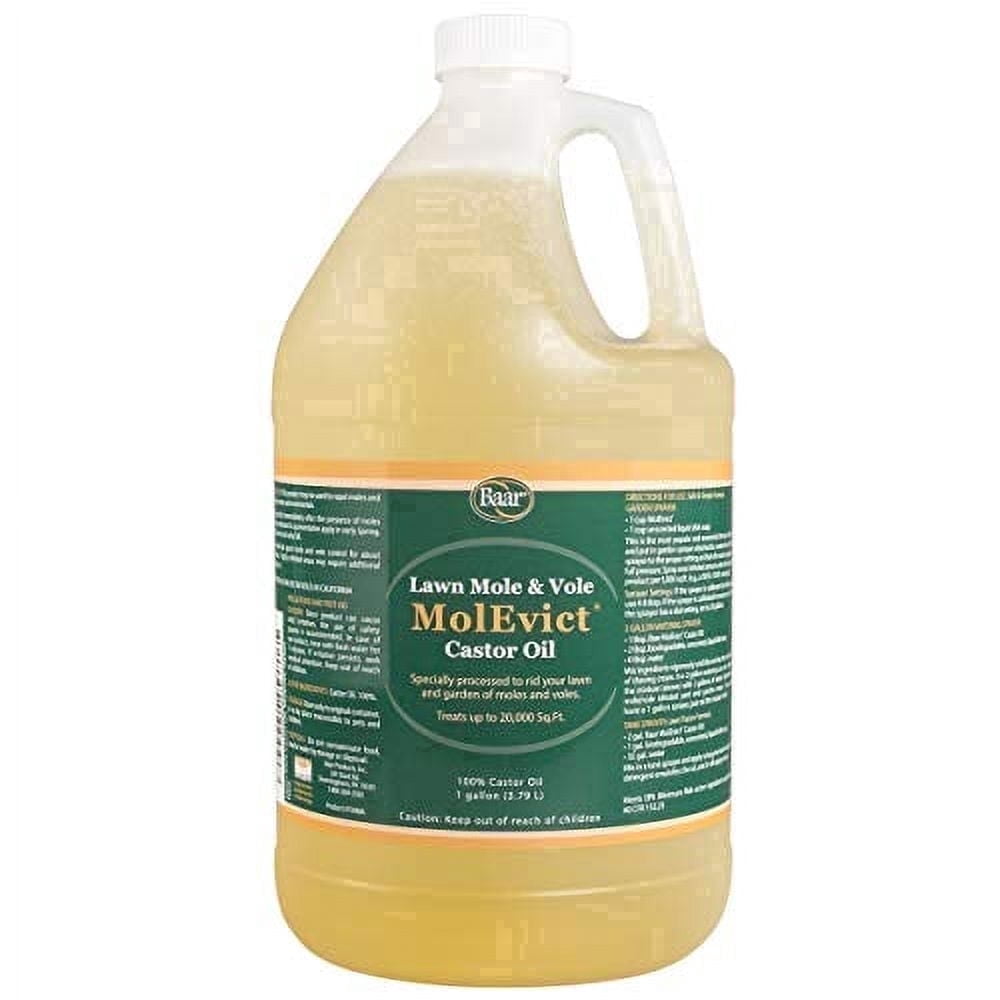 Baar Lawn Mole Castor Oil, MolEvict, Yard Outdoor Repellent, 1 Gallon ...