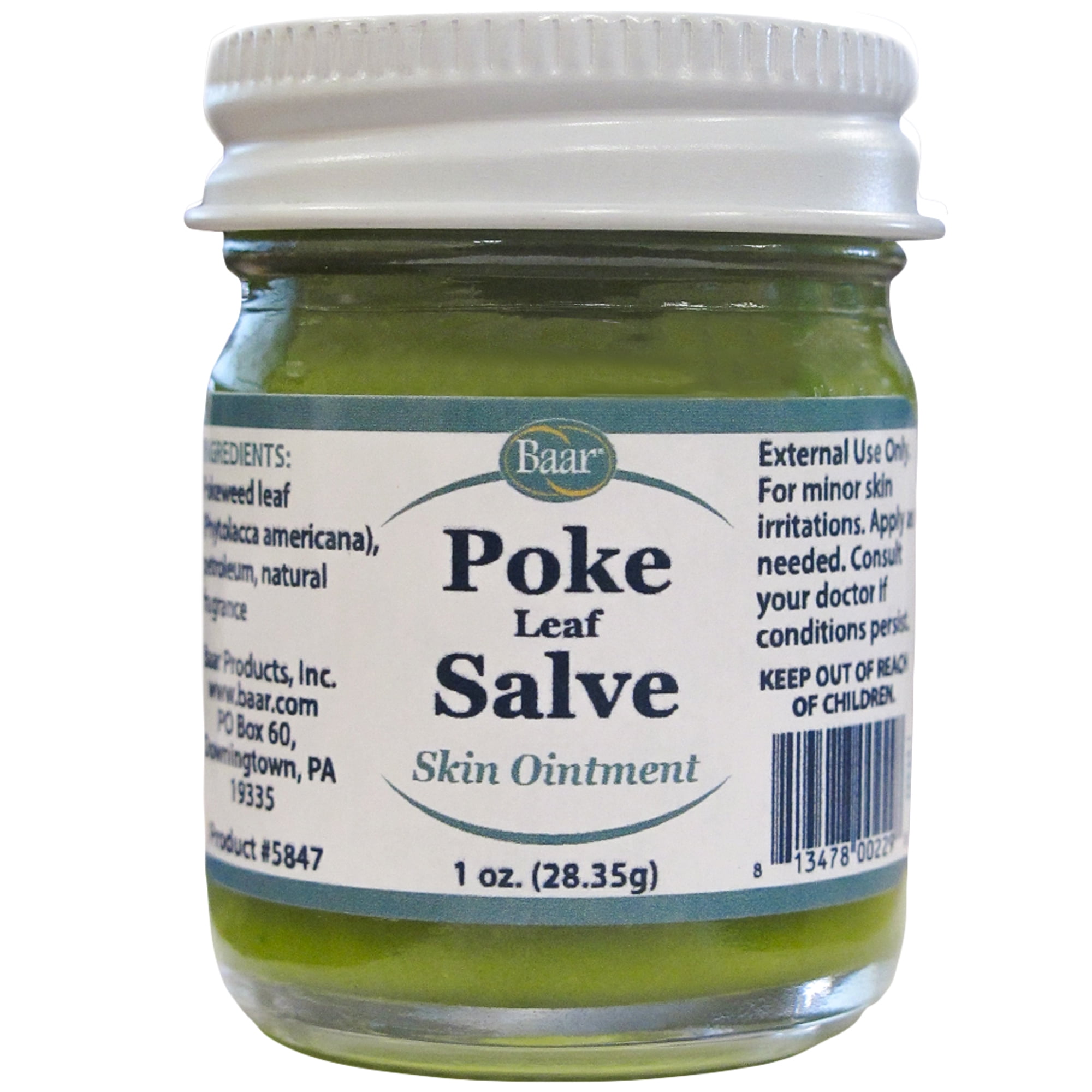 Baar Poke Leaf Salve, 1 Ounce Jar - Walmart.com