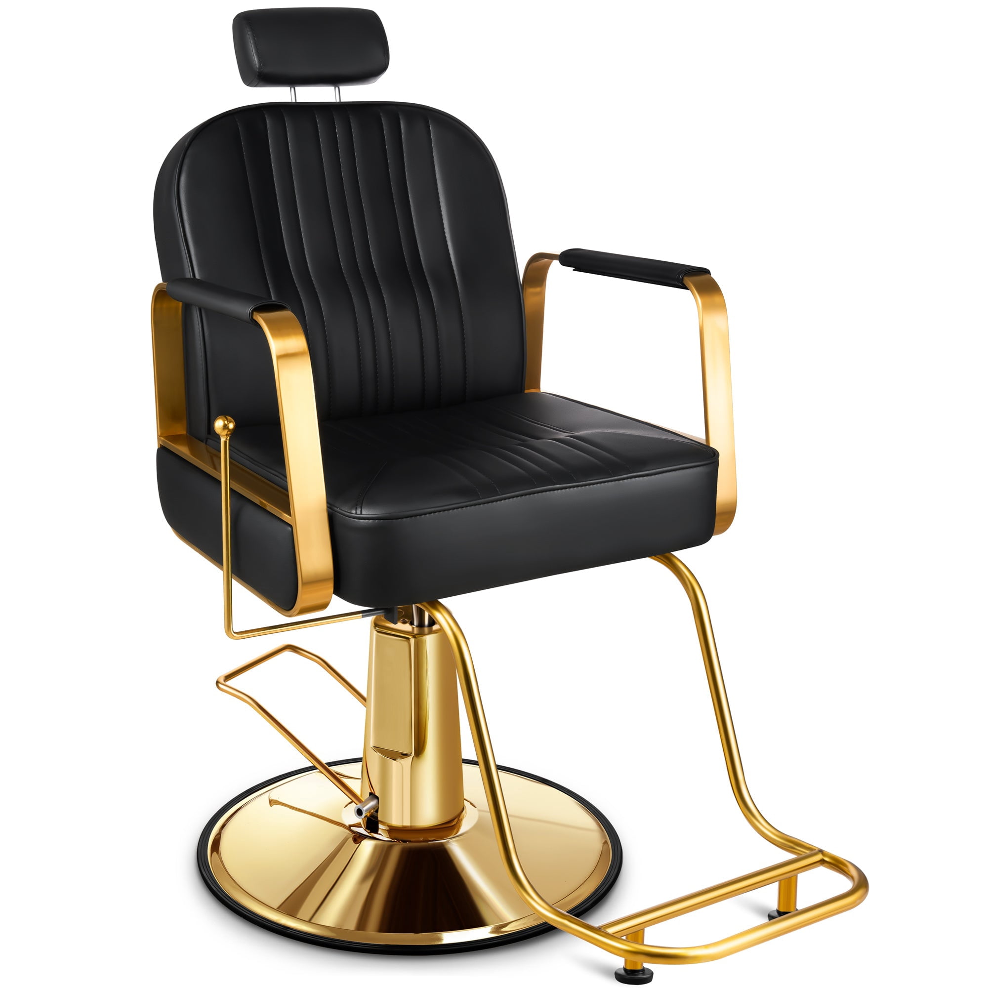 Baasha Heavy Duty Barber Chair, Reclining Salon & Tattoo Chair with ...