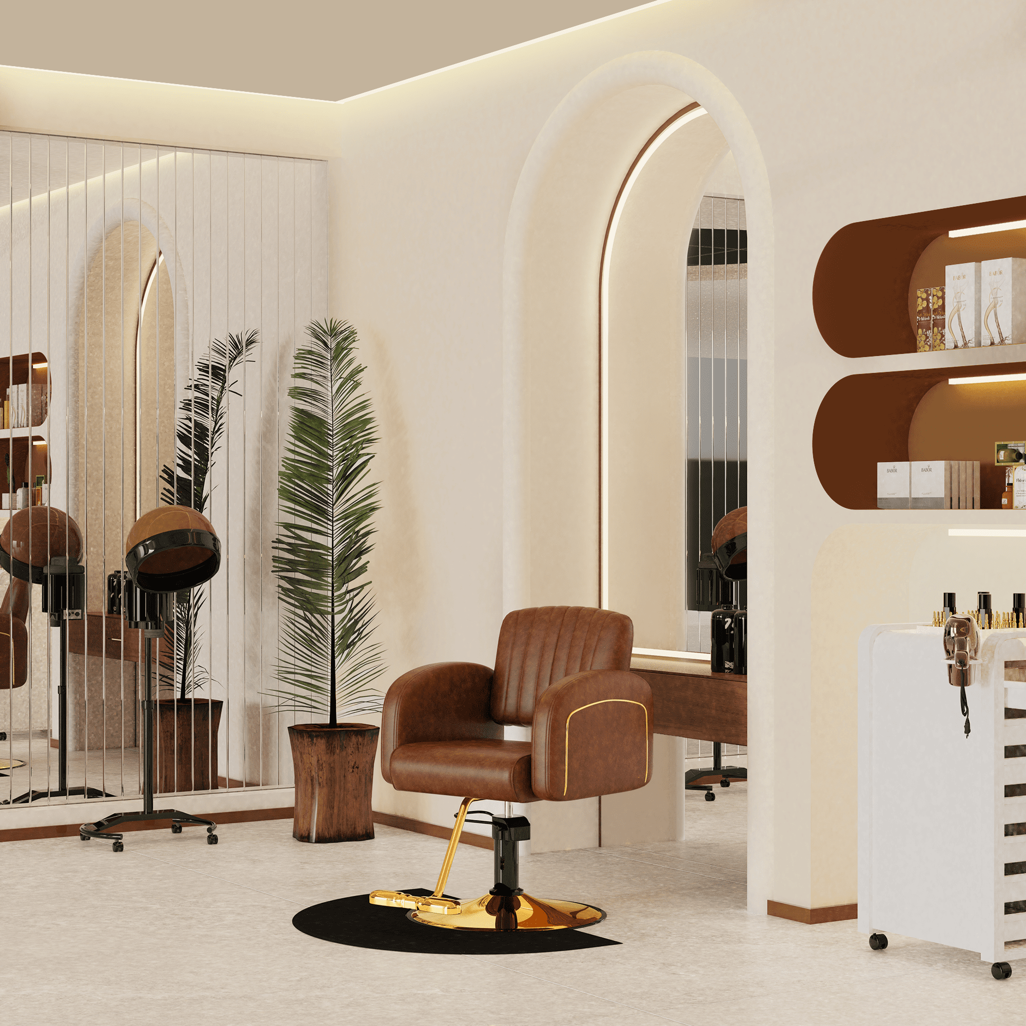 Customer reviews for Baasha Premium Brown and Gold Hair Salon Chair ...