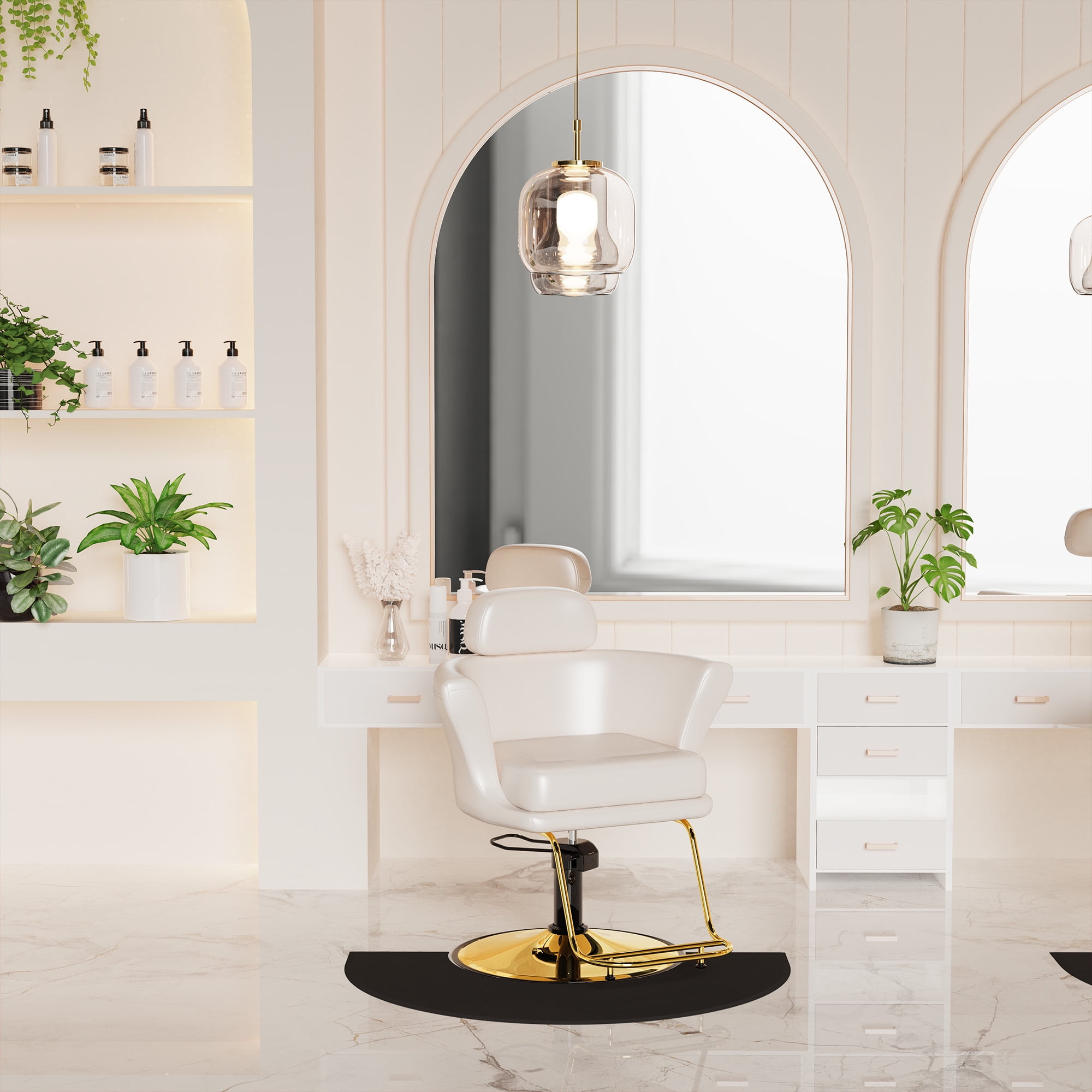 Baasha Professional Gold Salon Chair, Sleek and Modern Styling Chair ...