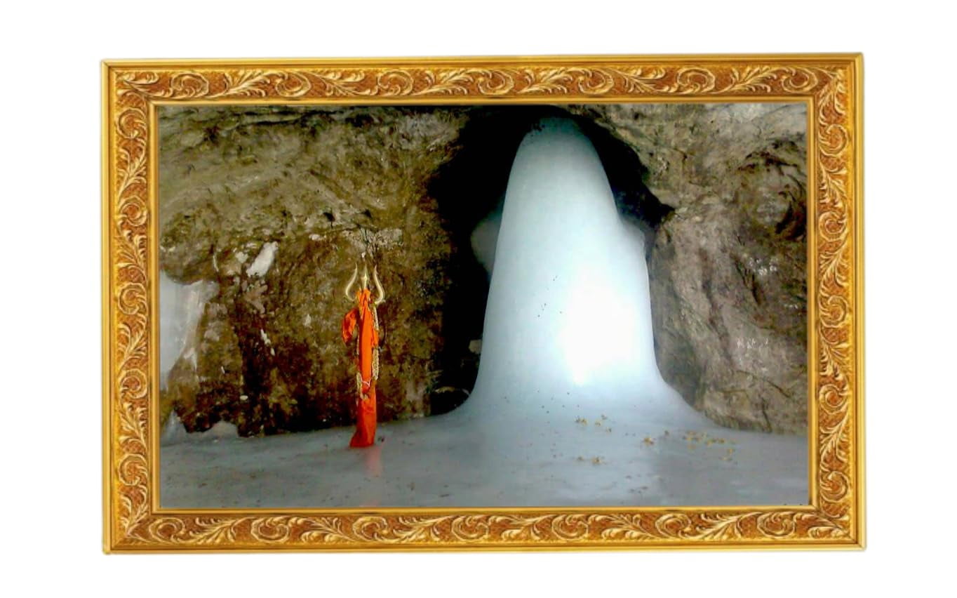Baba Amarnath Photo Frame 30 x 20 cm Lord Shiva Barfani Wallpaper ...