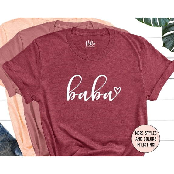 Baba Shirt Baba Gift Mothers Day Grandma Shirt Christmas Gift for Baba ...