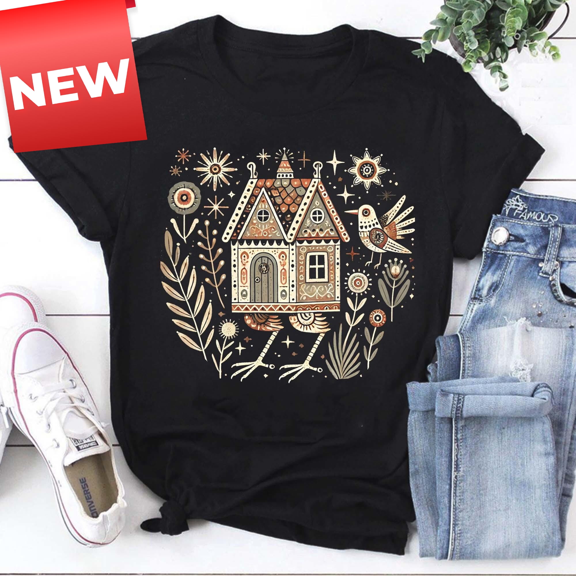 Baba Yaga House Shirt Baba Yaga Cottagecore Outfits Slavic Mythology ...