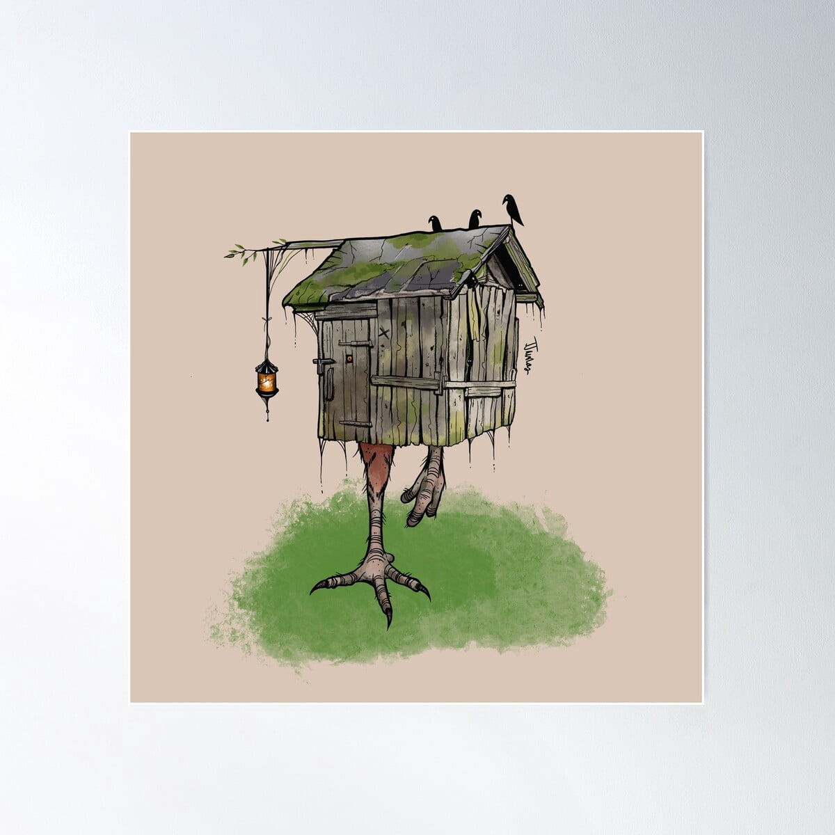 Baba Yaga’S House Poster Wall Art, Modern Wall Decor For Living Room ...