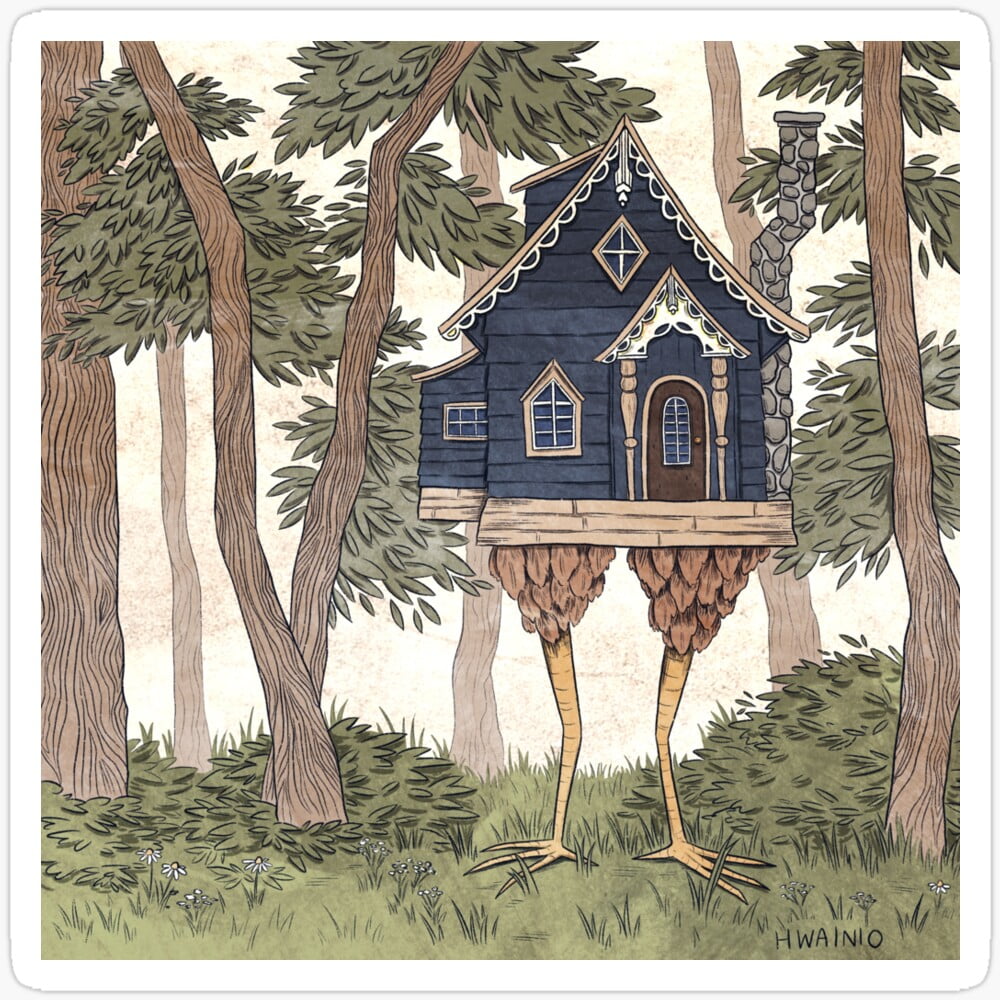 Baba Yaga'S House Sticker Phone Decal Water Bottle Stickers Car Decals ...