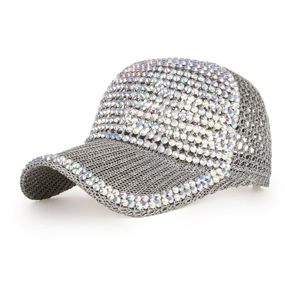 Babaley Unisex Baseball Cap Chic Rhinestones Adjustable Hop Hat Sun Hat ...