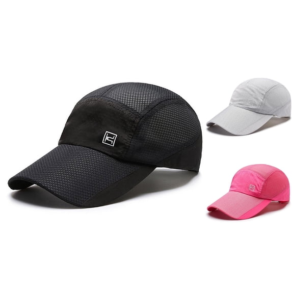Babaley Unisex Baseball Cap Mesh Breathable Hat Plain Sun Protection ...