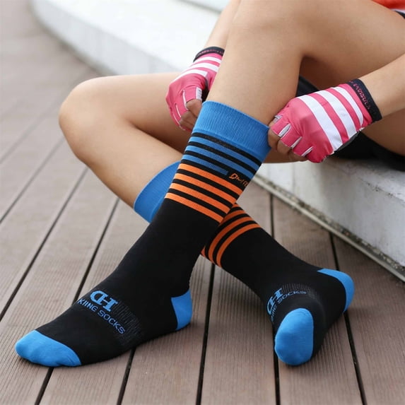 Babaley Unisex Socks Breathable Sweat Wicking Crew Socks Cycling ...