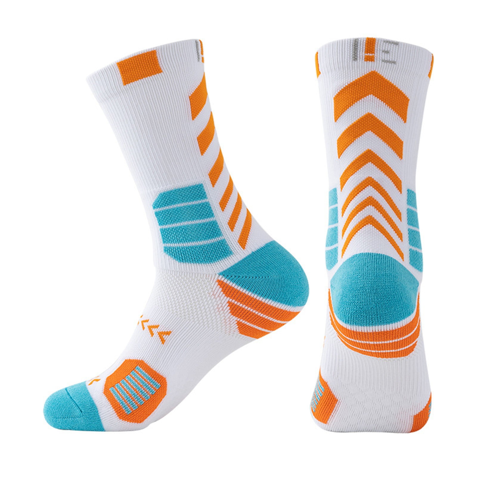 Babaley Unisex Sport Socks Mixed Print Comfy Breathable Mid Calf Socks ...