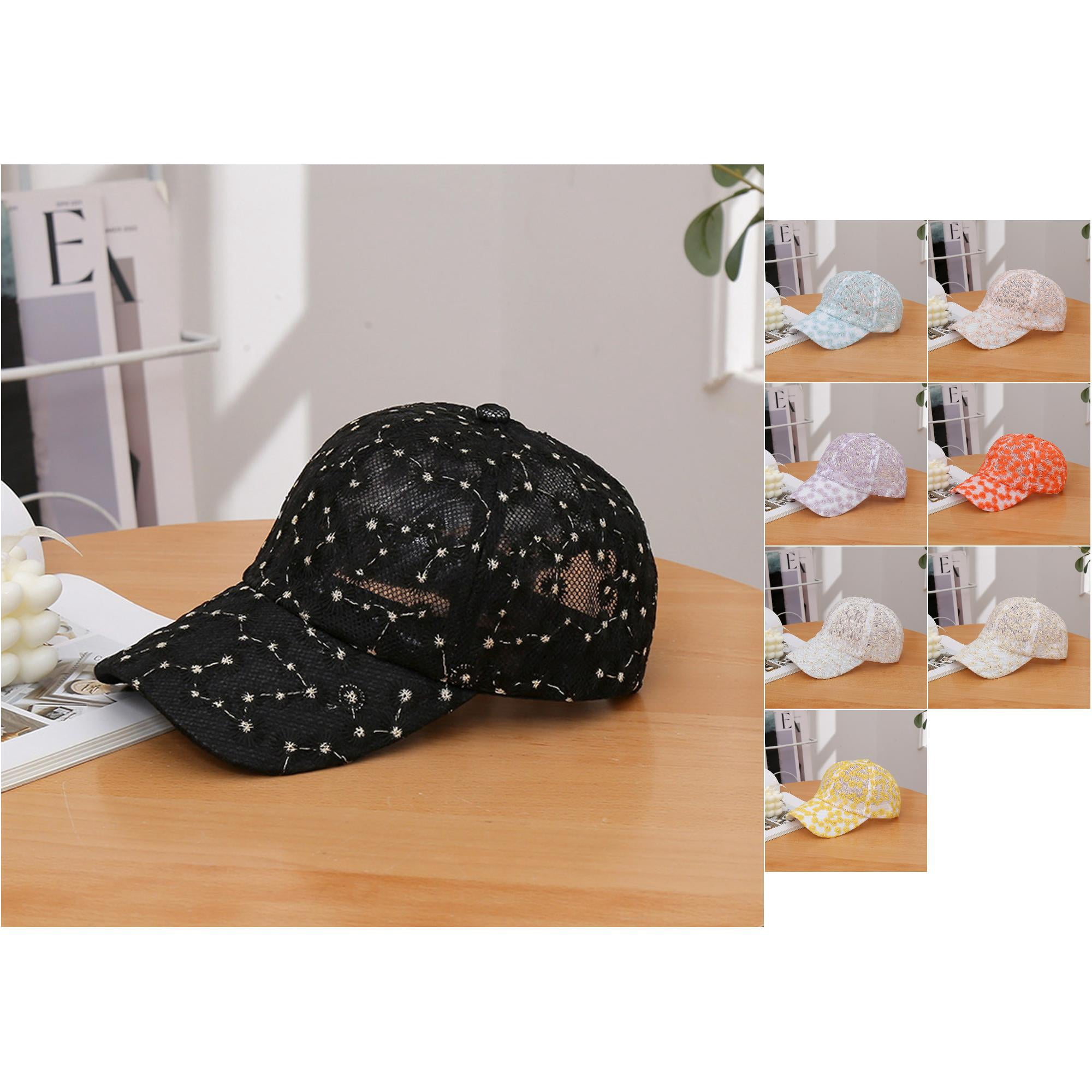 Babaley Womens Baseball Cap Hollow Flower Lace Sun Hats Lace Cap ...