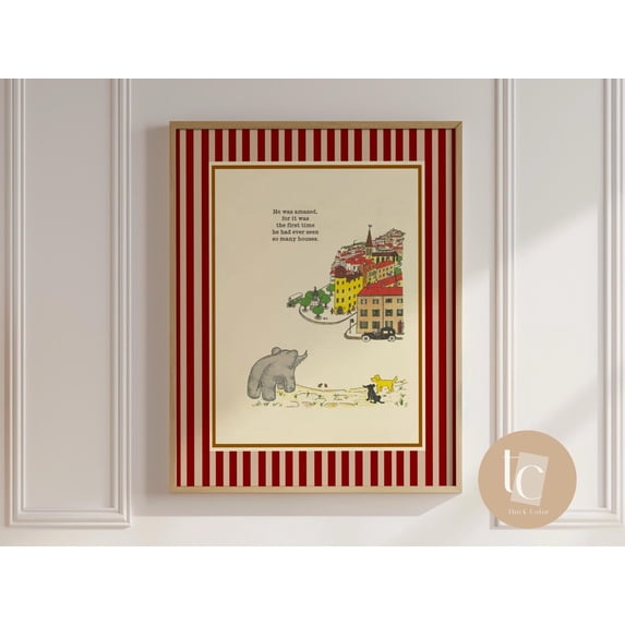 Babar The Elephant In The City Wall Art, Unframed Paper Poster 8x10in ...