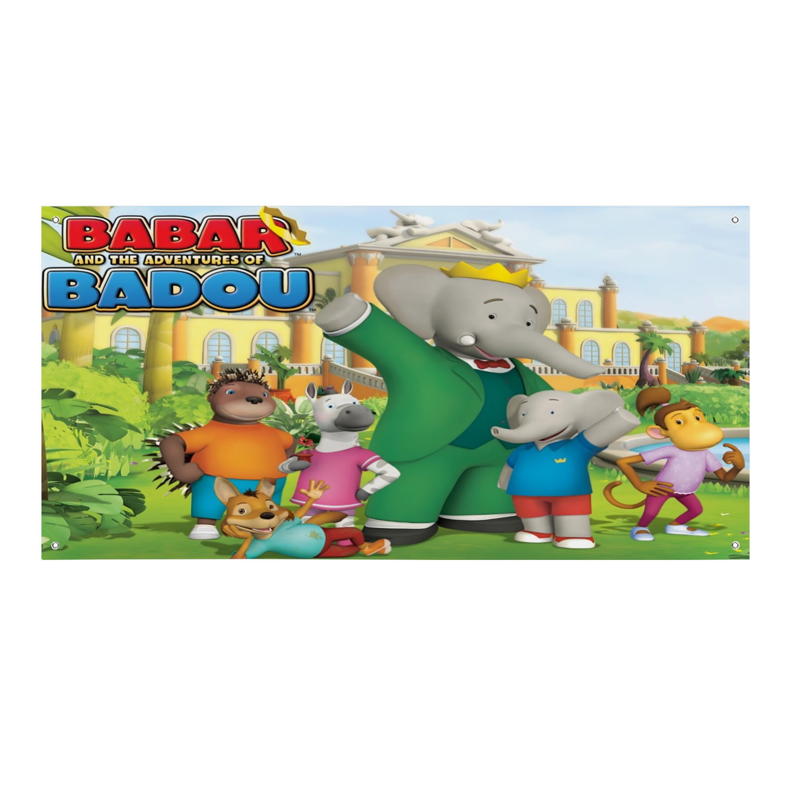 Babar-Theme Backdrops Banner Birthday Party Decor Supplies Personalized ...