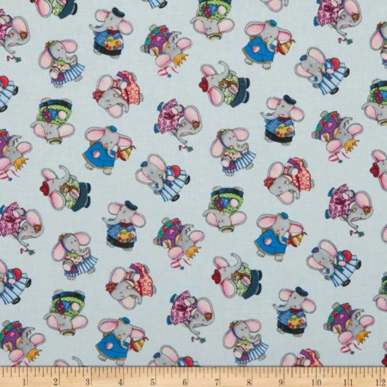 Babar and Friends Cotton Fabric - Walmart.com