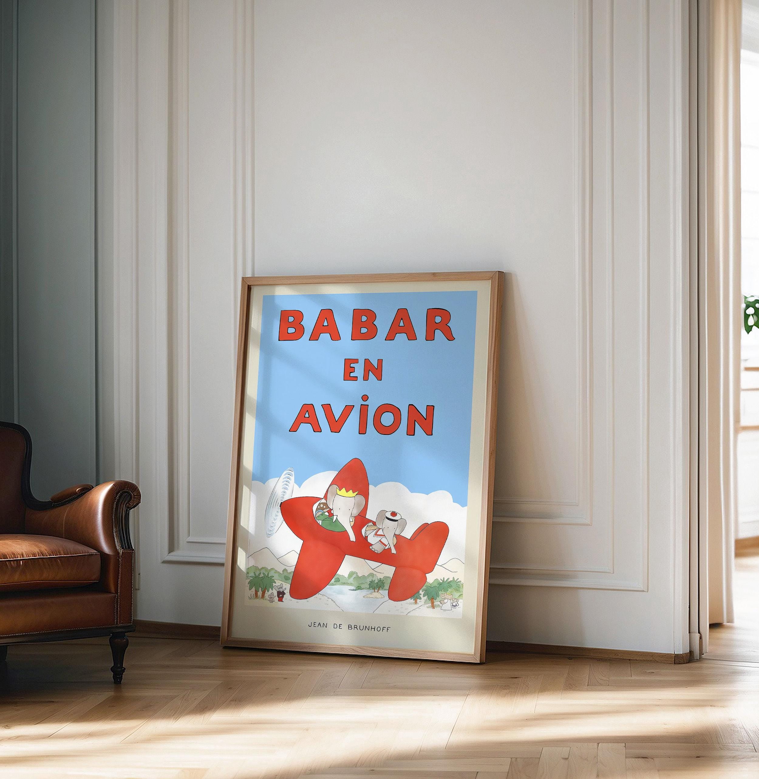 Babar the elephant wall decor, printable all art, nursery decor, kids ...