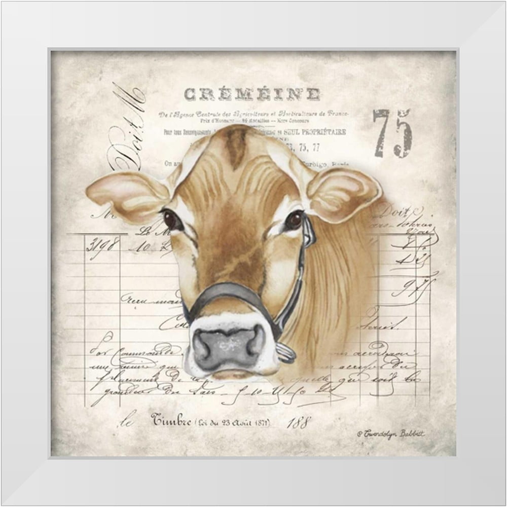 Babbitt, Gwendolyn 12x12 White Modern Wood Framed Museum Art Print ...