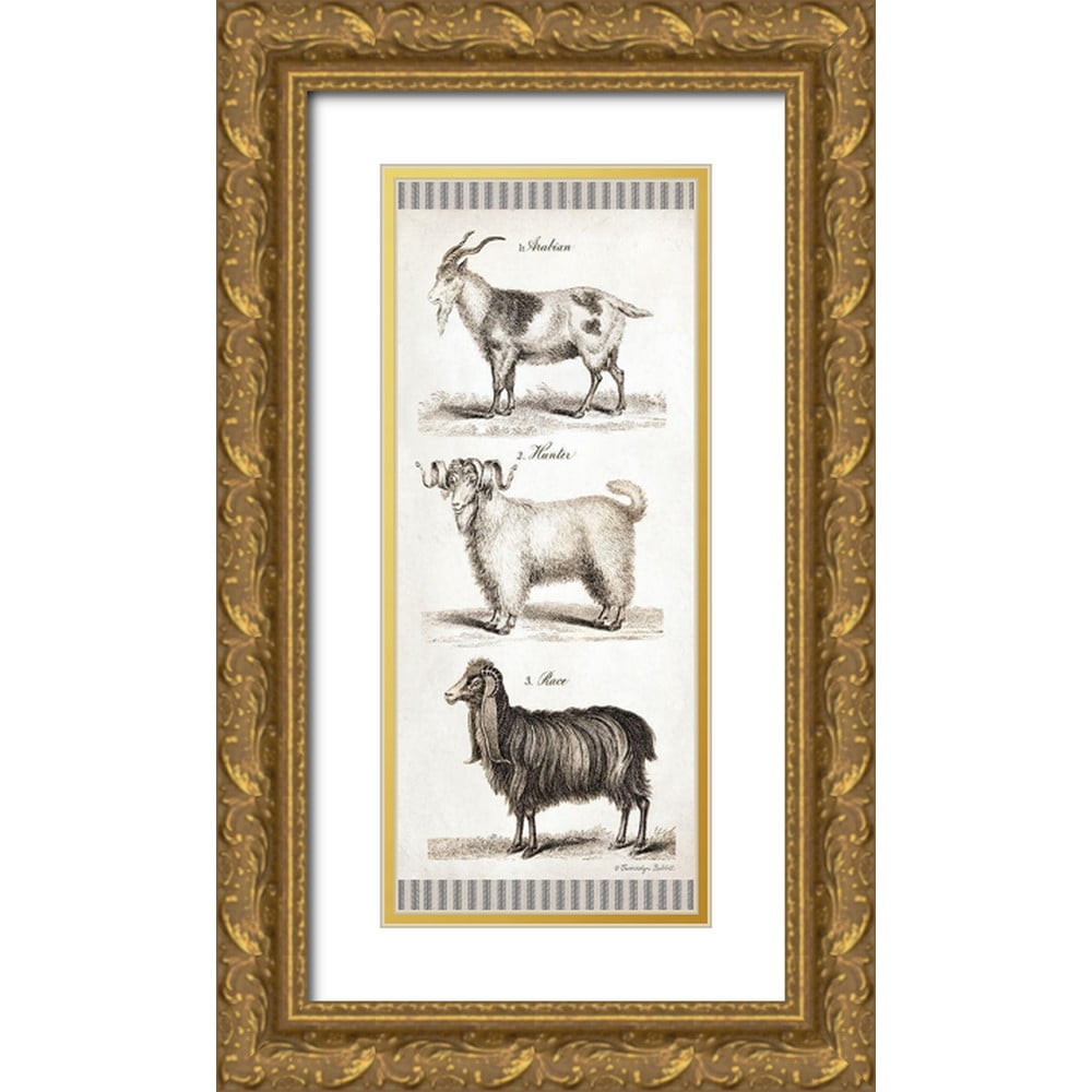 Babbitt, Gwendolyn 12x24 Gold Ornate Wood Framed with Double Matting ...