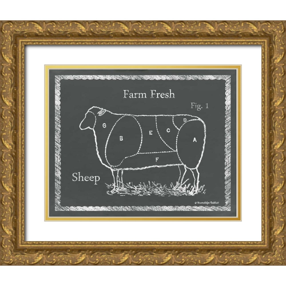 Babbitt, Gwendolyn 18x15 Gold Ornate Wood Framed with Double Matting ...